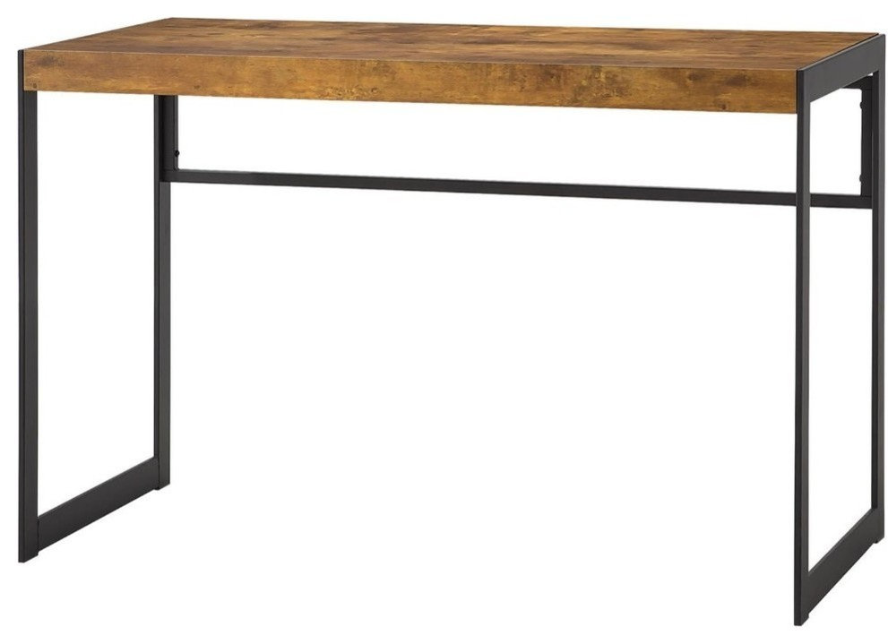 Atelier Computer Writing Desk, Antique Brown - Industrial - Desks And ...