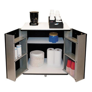 Refreshment Stand, Engineered Wood, 9 Shelves, 29.5 x 21 x 33, White ...