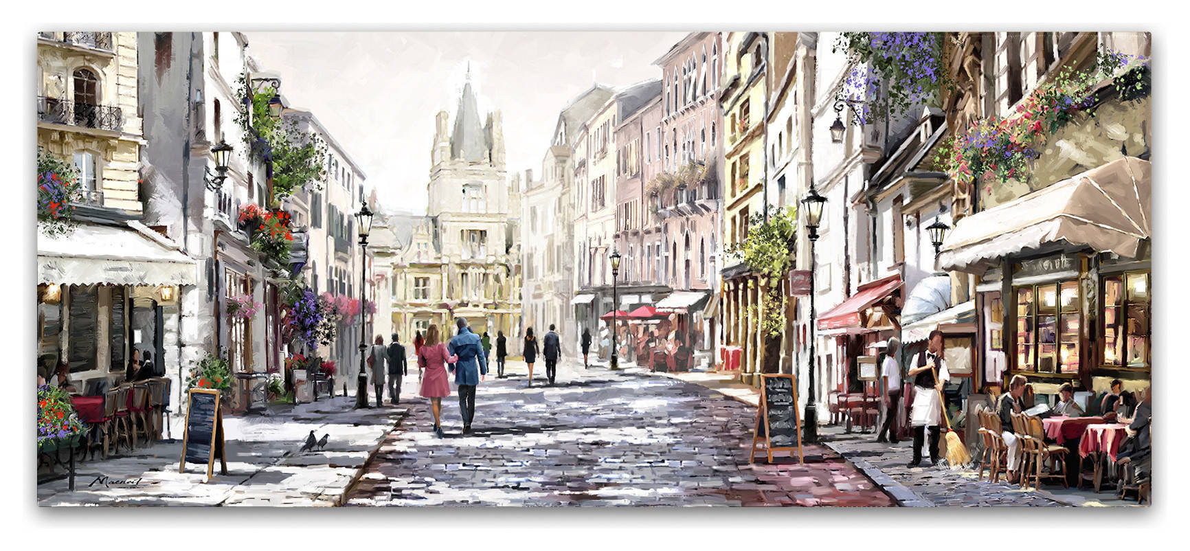 The Macneil Studio 'Sunlit Street' Canvas Art, 47"x20" - Contemporary ...