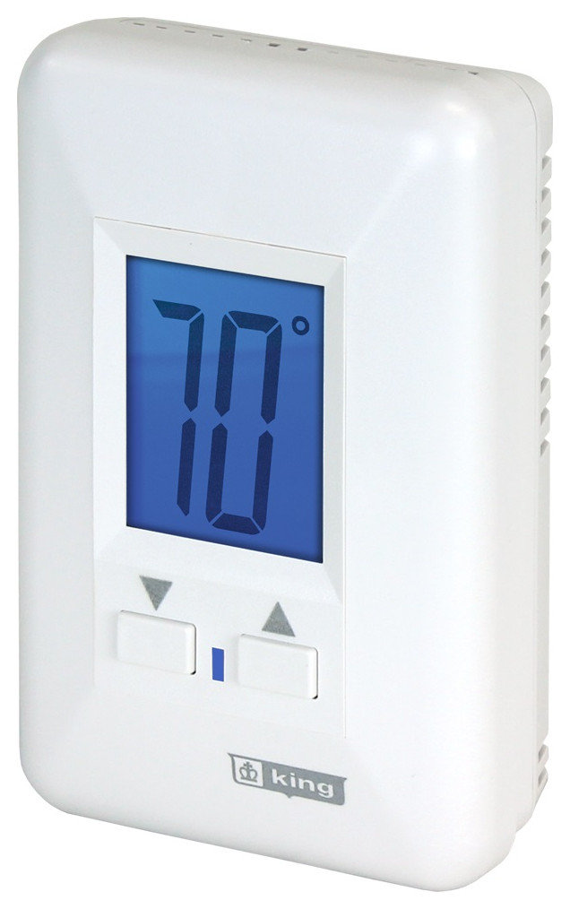 Electronic Non-Programmable Line Voltage Thermostat, 208/240V, 22A ...