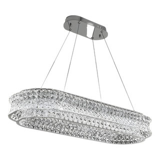Albiano | Luxury Large Oval Chrome Crystal Chandelier - Contemporary ...