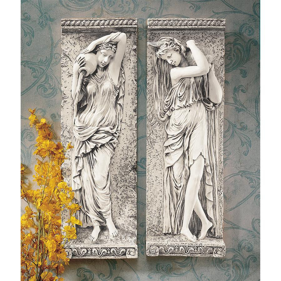 Design Toscano S/2 Water Maidens Plaques - Traditional - Wall ...
