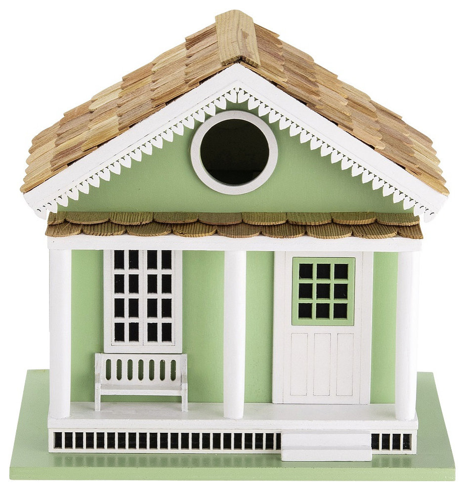 Decorative Wooden Birdhouse for Outdoor Hanging, Handcrafted Miniature ...