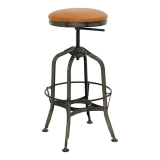 Industrial Pu Adjustable Stool - Industrial - Bar Stools And Counter ...