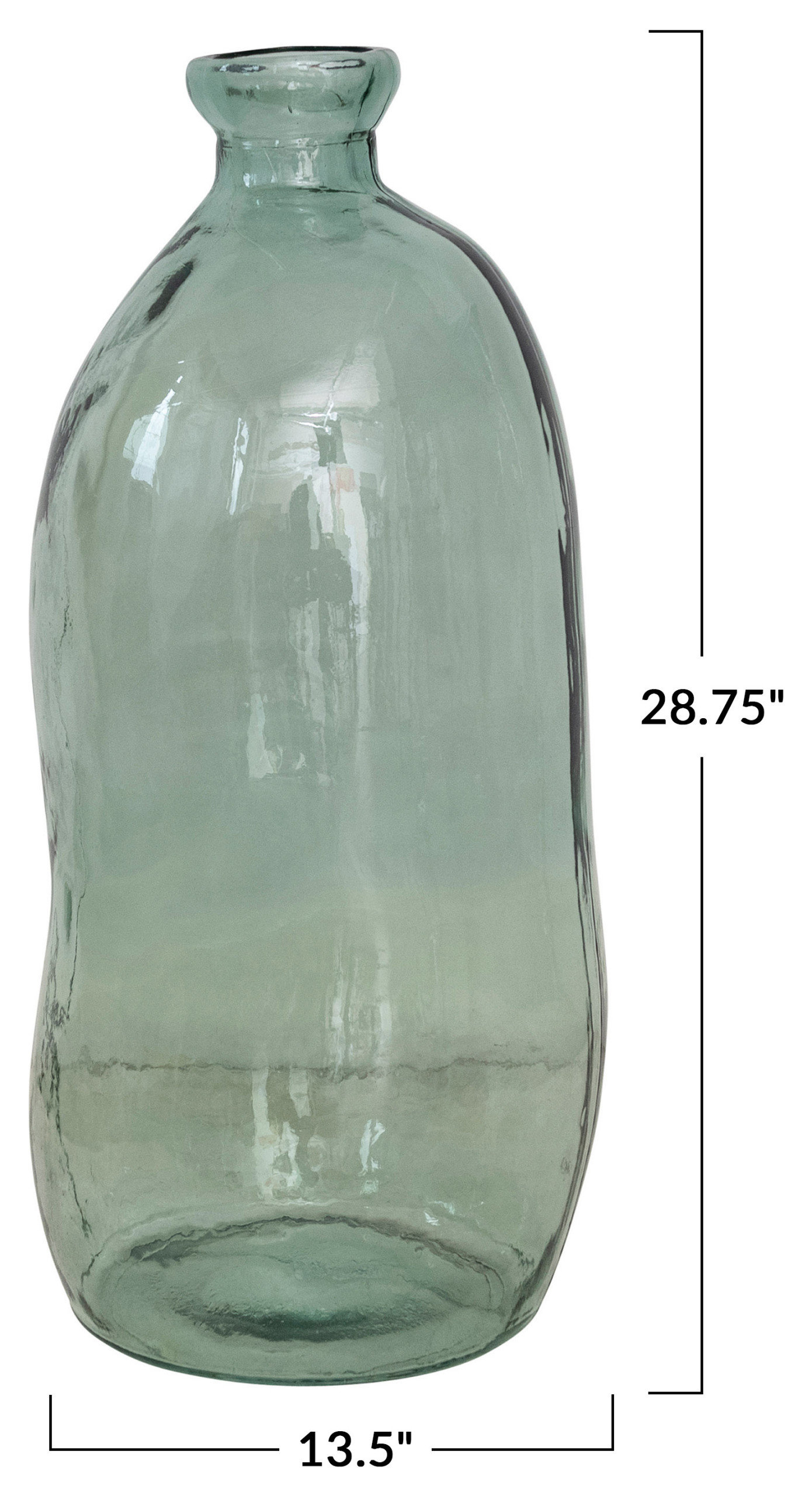 Round Reclaimed Glass, Green - Transitional - Vases - by Olive Grove ...