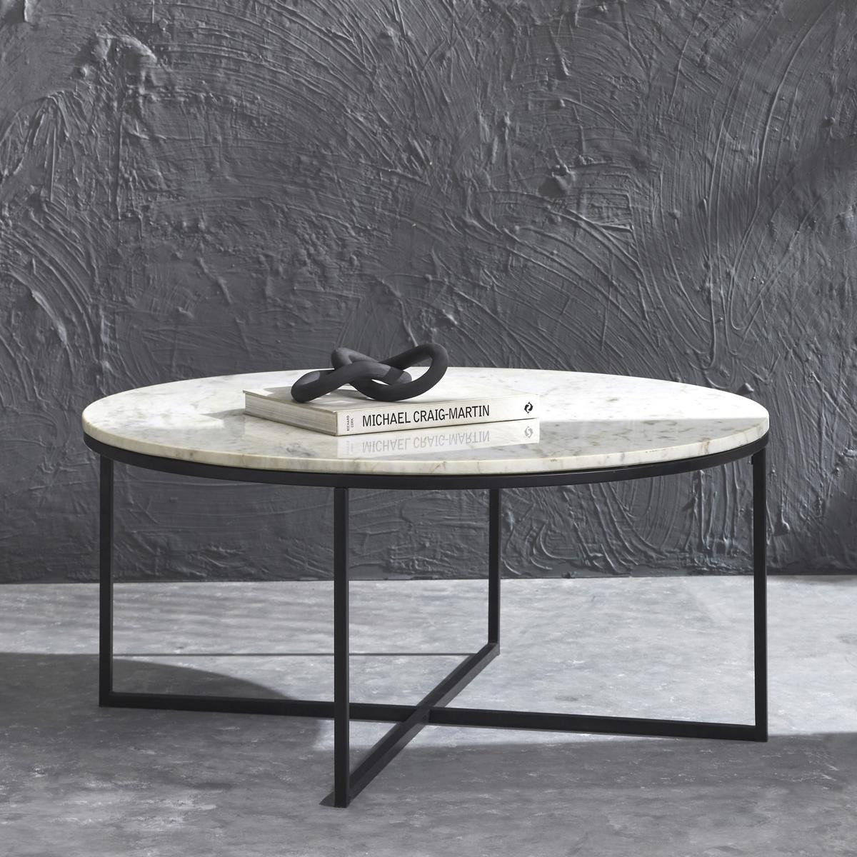 Livia Coffee Table, Matte Black - Transitional - Coffee Tables - by ...