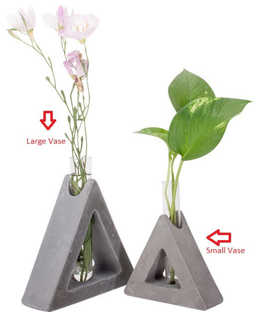Large Vase - Triangle - Industrial - Vases - by Pacific Giftware | Houzz