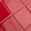 Twist Square Ceramic Wall Tile, Red Cherry, Sample - Contemporary ...