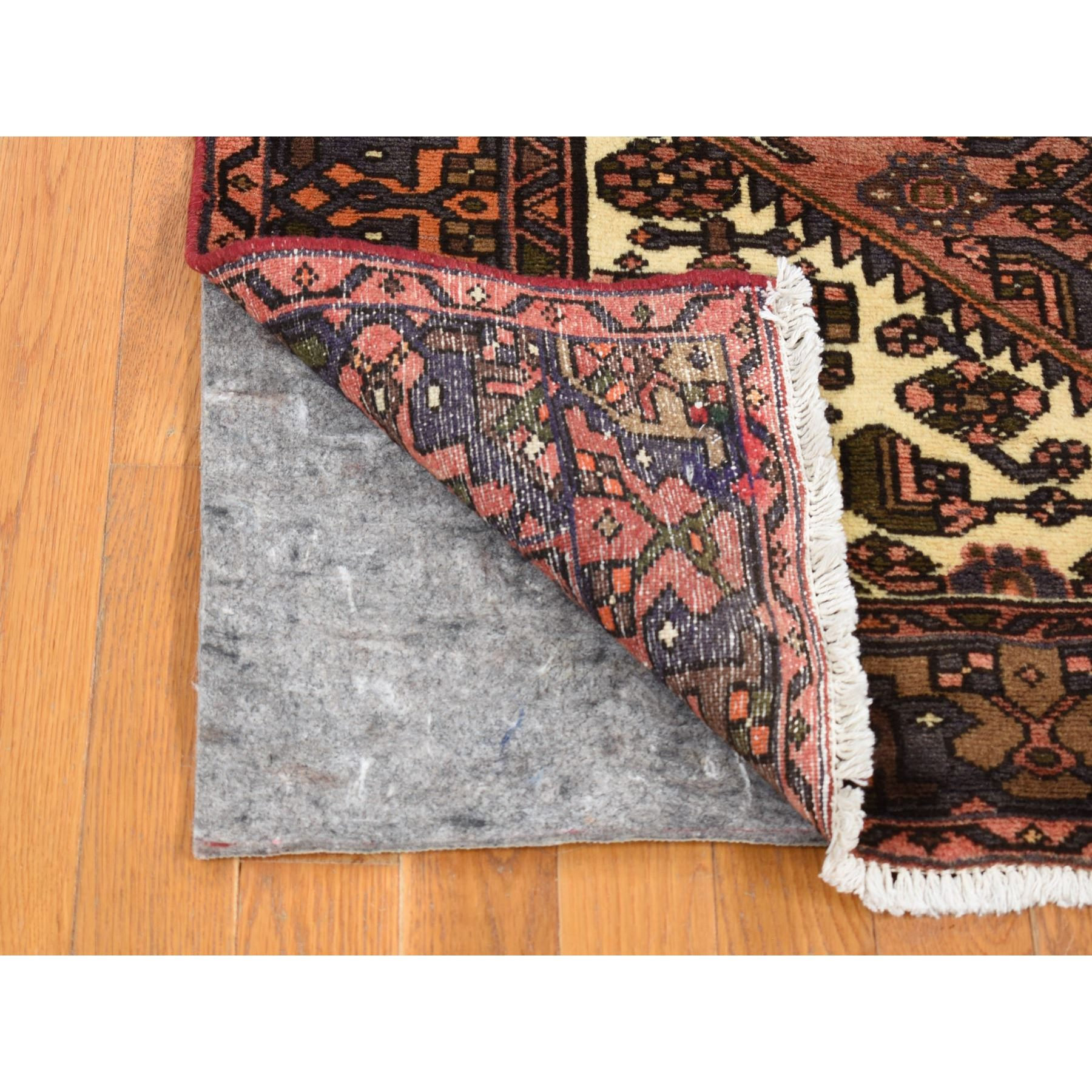 Peach Color New Persian Hamadan With Anchor Medallion Design Wool Rug 4 ...