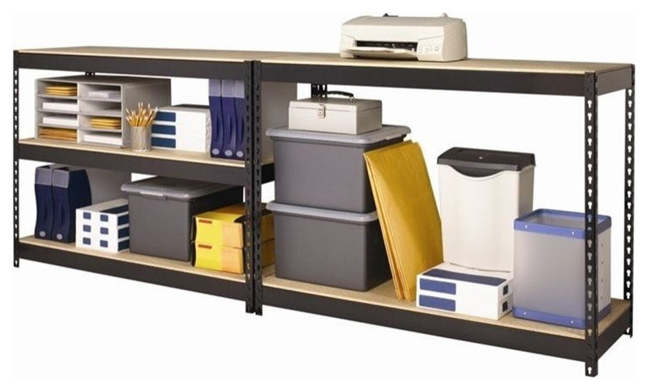 Pemberly Row 48x72 Heavy Duty 5 Shelf Storage Unit - Transitional ...