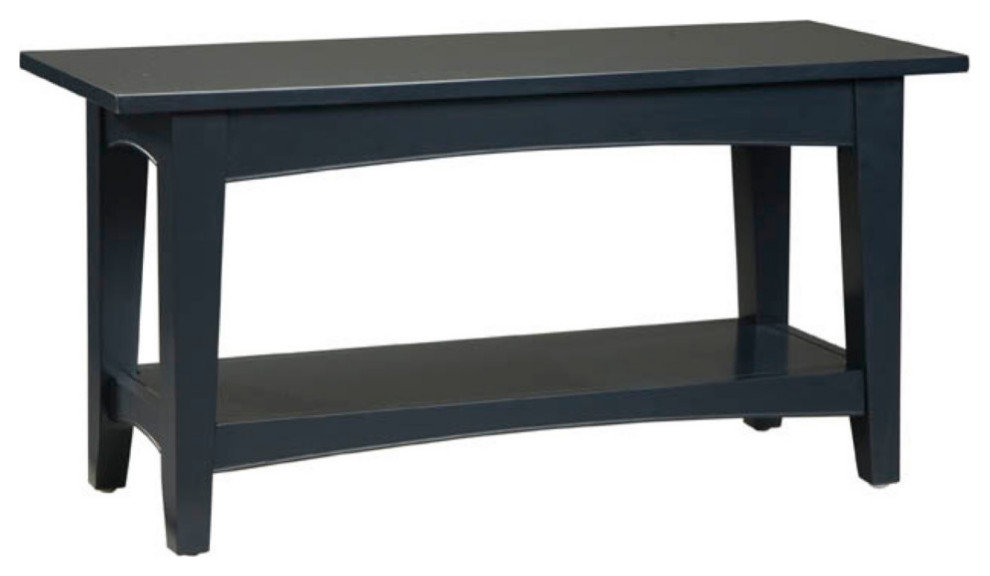 Shaker Cottage Bench With Shelf Gray - Transitional - Accent And ...