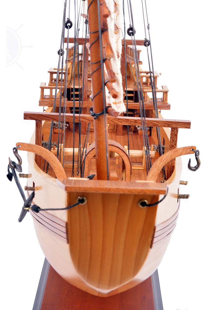 Chinese Junk Natural Finish Wooden Handcrafted boat model - Beach Style ...