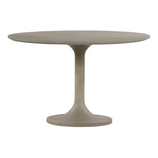 Pippa Concrete and Metal Tulip Round Dining Table - Transitional ...