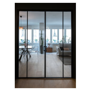 Une porte intérieure très design - Contemporary - Family Room - Lyon ...