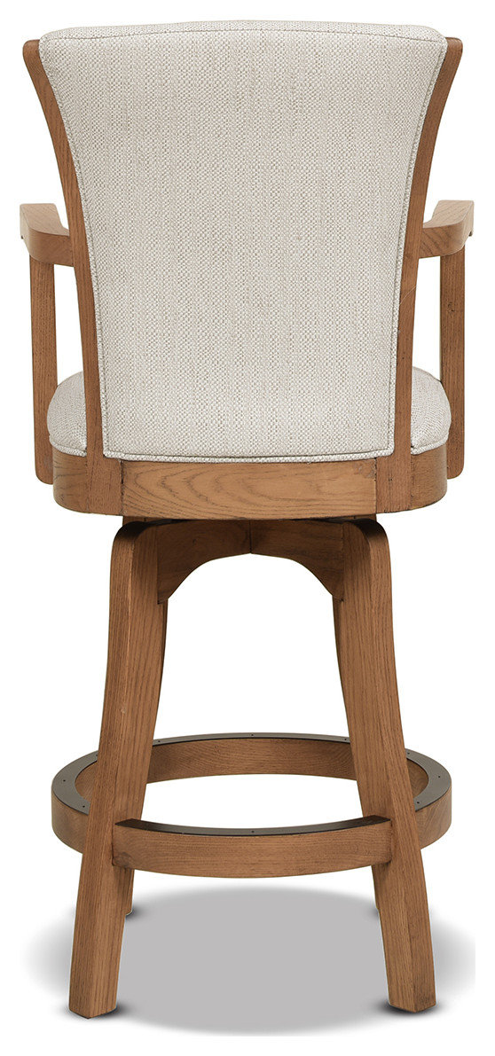 Williams Swivel Bar and Counter Stool With Armrests, Counter Height ...