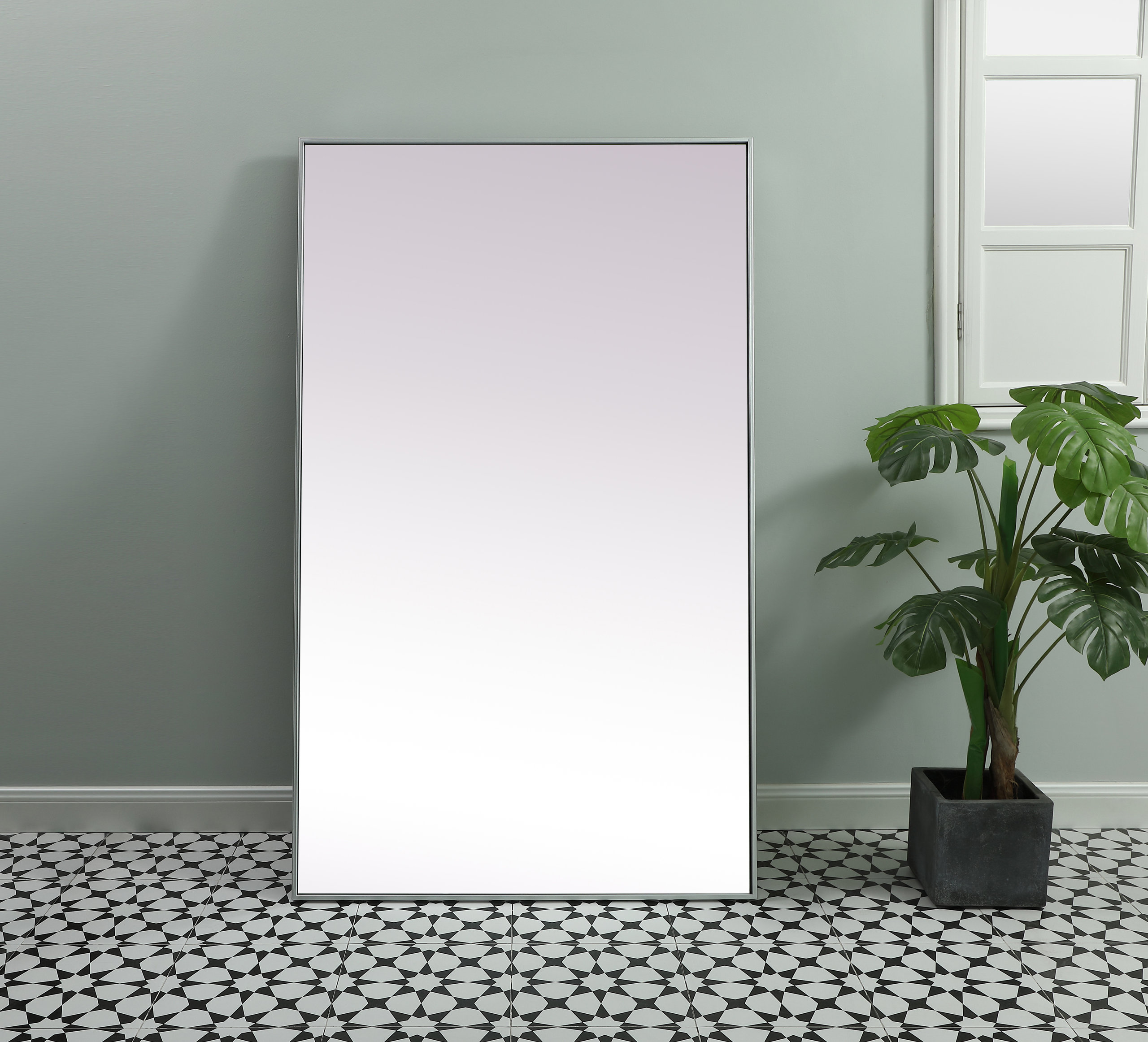 Metal Frame Rectangle Full Length Mirror 36X60 Inch, Black, 60"Lx36"Wx1 ...
