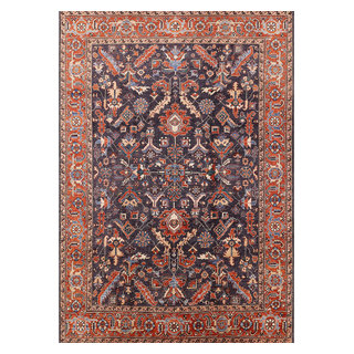 Ahgly Company Indoor Rectangle Mid-Century Modern Area Rugs, 5' x 7', 8 ...