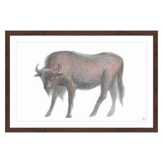 "Dear Gnu" Framed Painting Print, 30"x20" - Farmhouse - Prints And ...