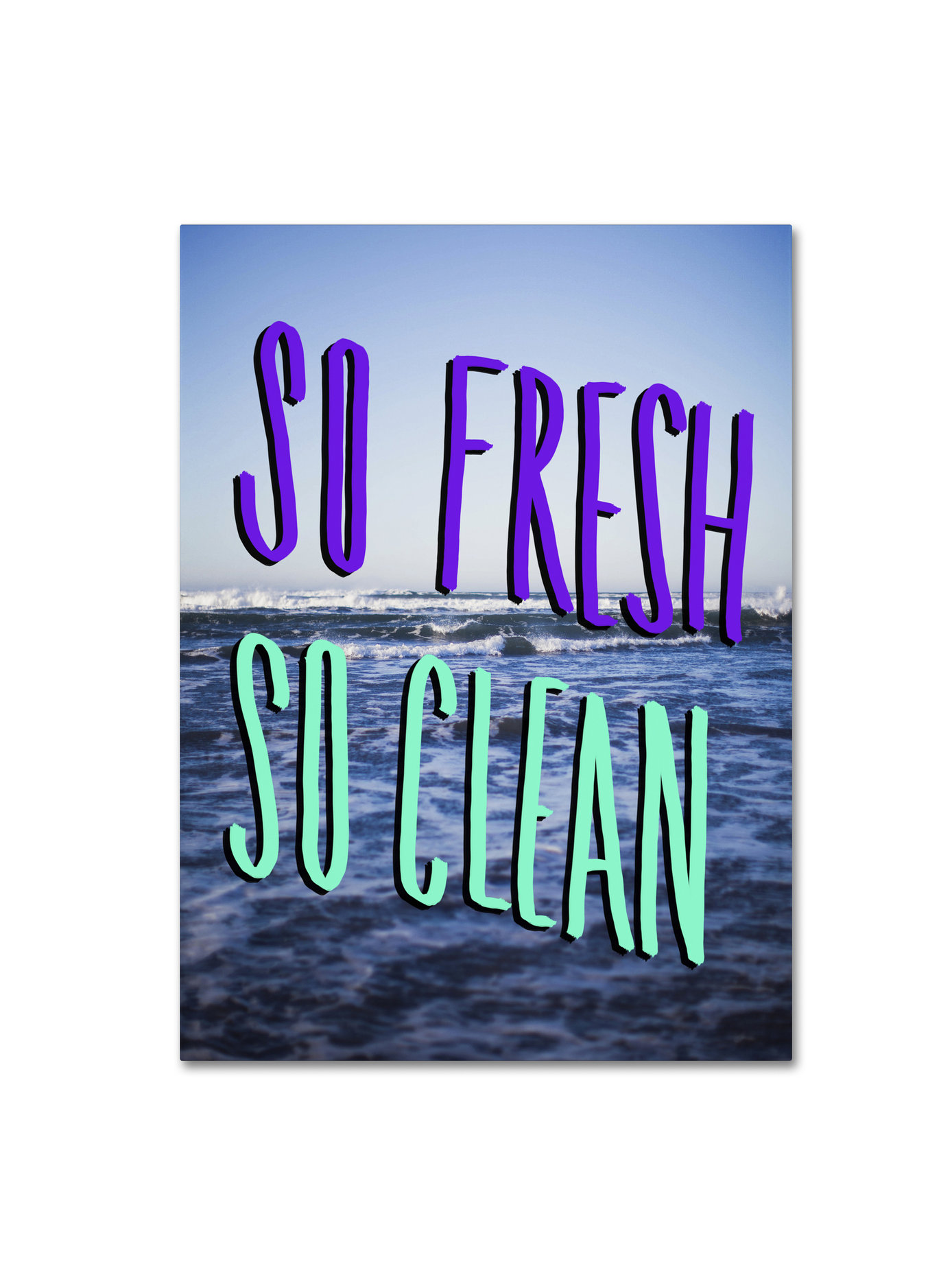 'So Fresh So Clean' Canvas Art by Leah Flores, 18" x 24" - Beach Style ...