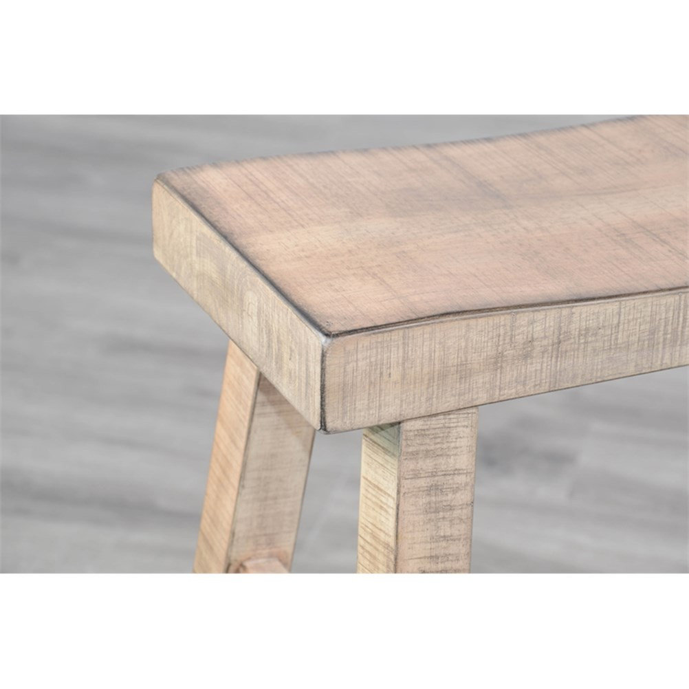 Sunny Designs Marina 30" Mahogany Wood Bench in Beach Pebble Beige, 30 ...