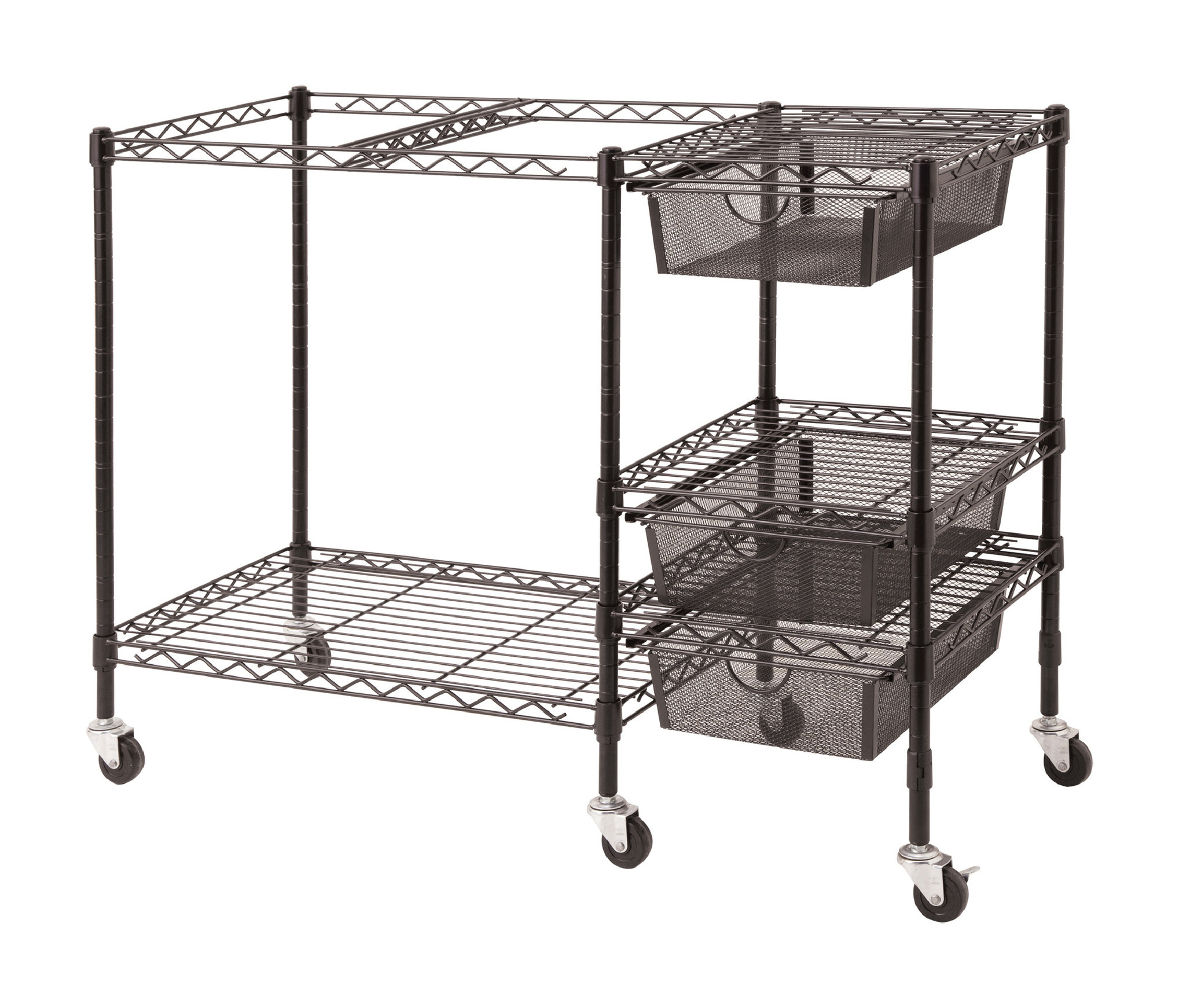 Vertiflexmobile File Cart, 38"x15.5"x28", Legal/Letter Size, 4 Shelves ...