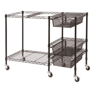 Vertiflexmobile File Cart, 38"x15.5"x28", Legal/Letter Size, 4 Shelves ...