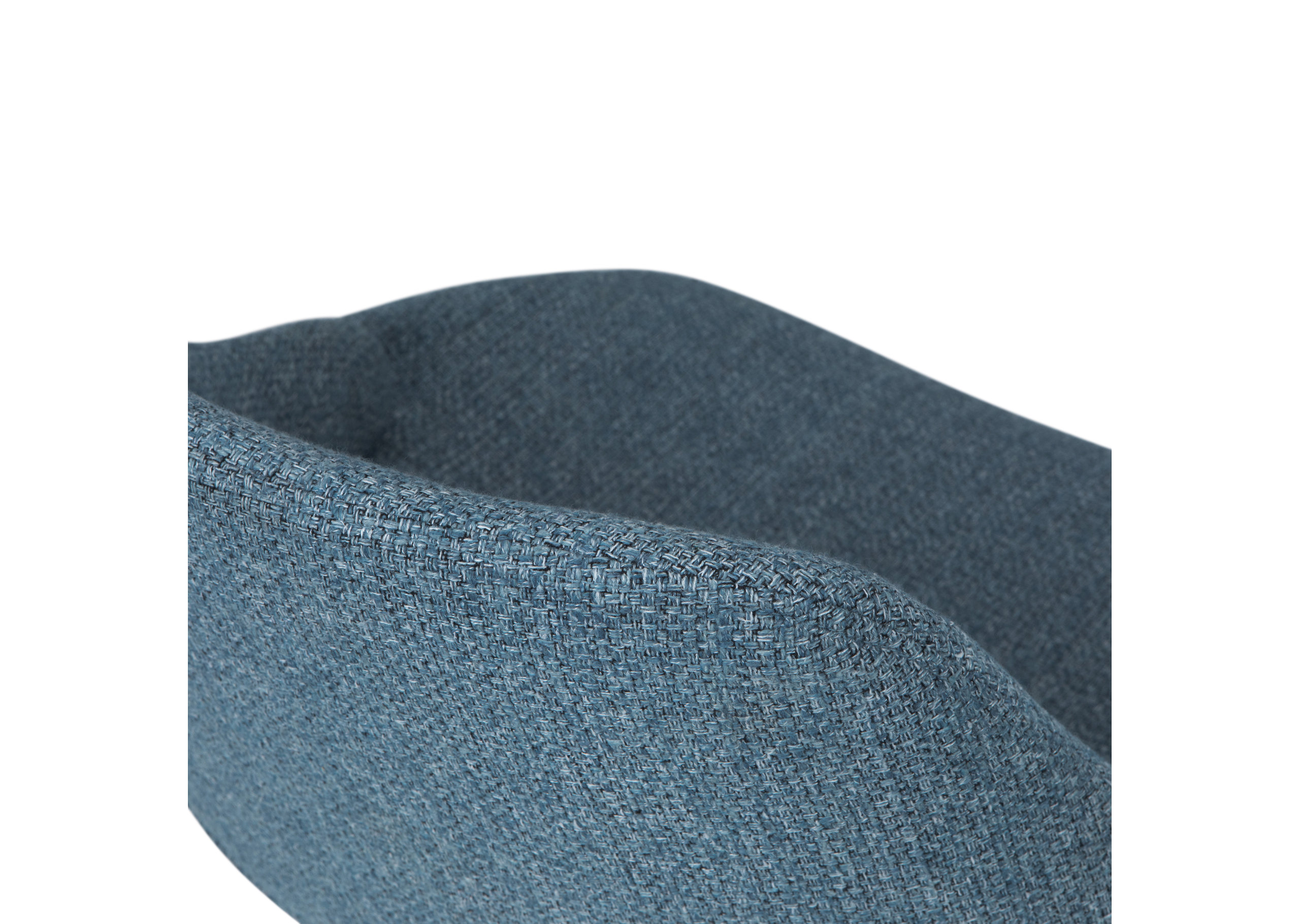 Malden Mid Century Modern Bentwood Dining Chair In Denim Blue Woven ...