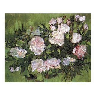 "Pink Roses" Digital Paper Print by Vincent Van Gogh, 18"x15 ...