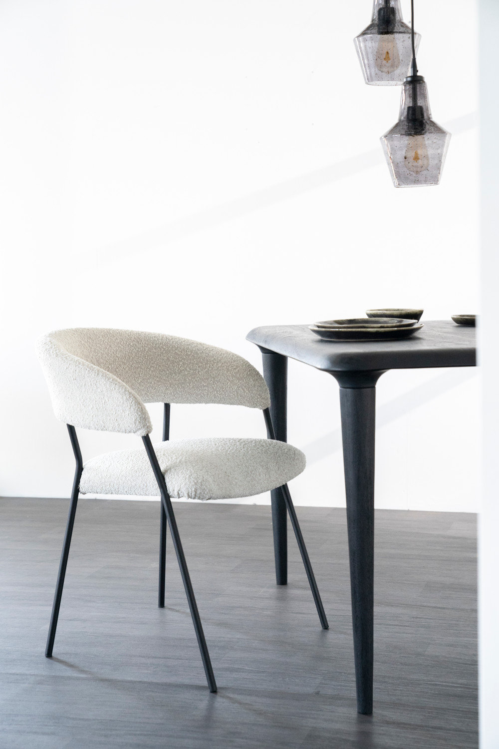 Upholstered Modern Dining Chair, Eleonora Luka - Transitional - Dining ...