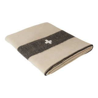 Wool Blanket, Cream - Contemporary - Blankets - by V.S.D Furniture | Houzz