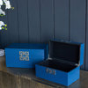 A&B Home Modern Blue Decorative Boxes With Silver Accent Set Of 2 ...