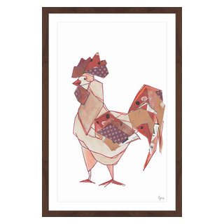 "El Gallo" Framed Painting Print, 24"x36" - Farmhouse - Prints And ...
