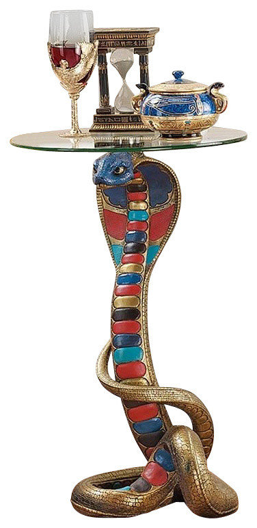 Renenutet Cobra Goddess Table - Eclectic - Side Tables And End Tables ...