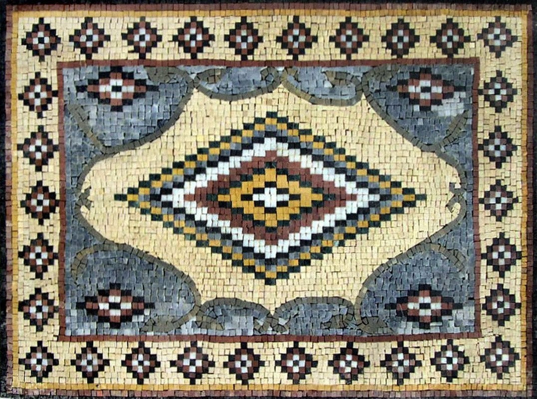 Rectangular Marble Mosaic, 52" x 36" - Southwestern - Tile Murals - by ...