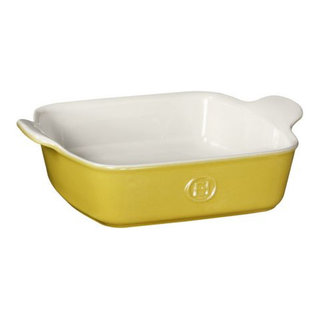 Emile Henry Leaves Ceramic 2 Quart Square Baking Dish - Contemporary ...