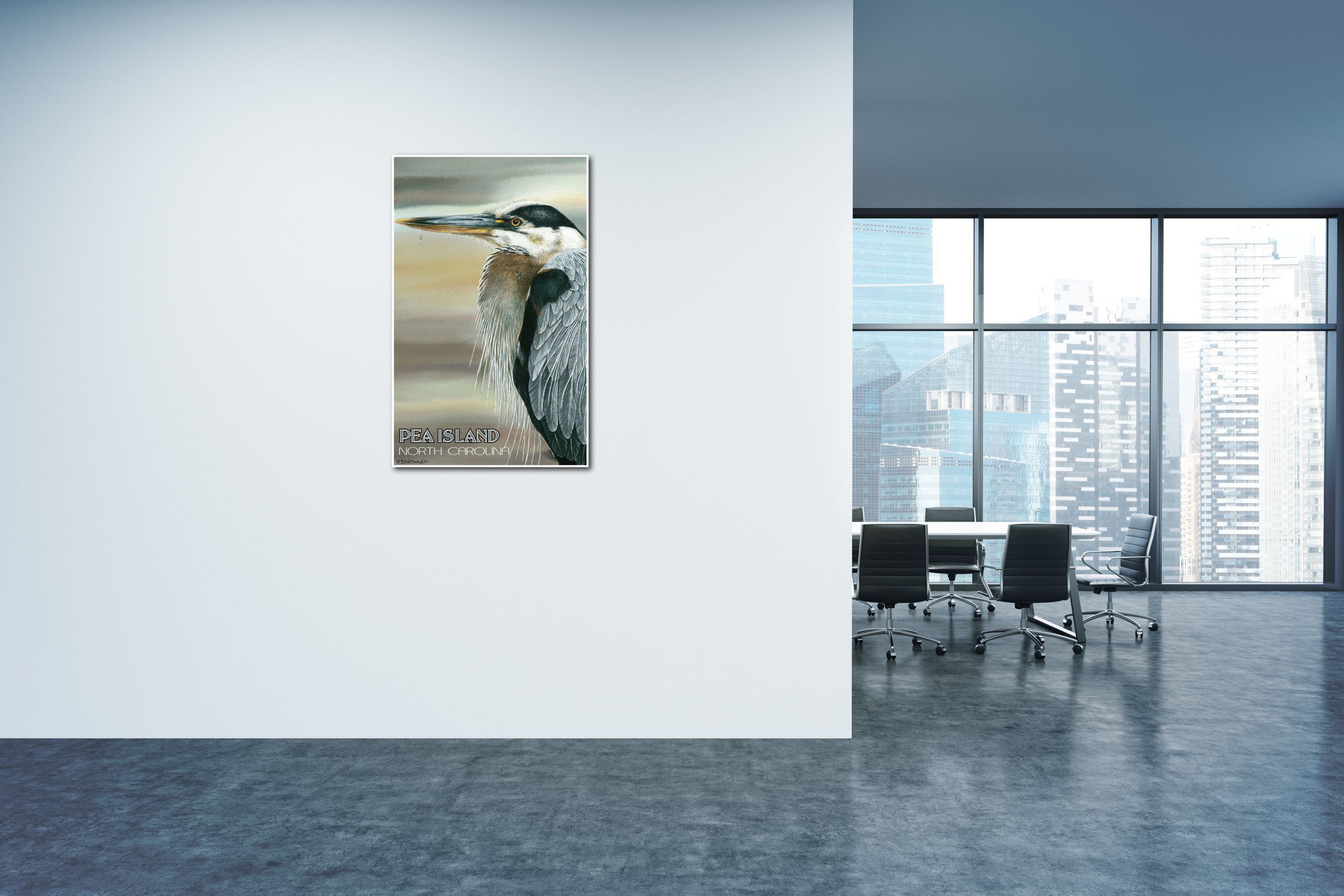 Dave Bartholet Blu Pea Island North Carolina Art Print, 24"x36 ...