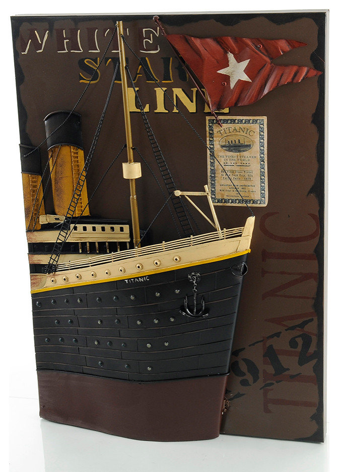 Titanic Front Bow 3D Painting Handcrafted metal Decor - Beach Style ...