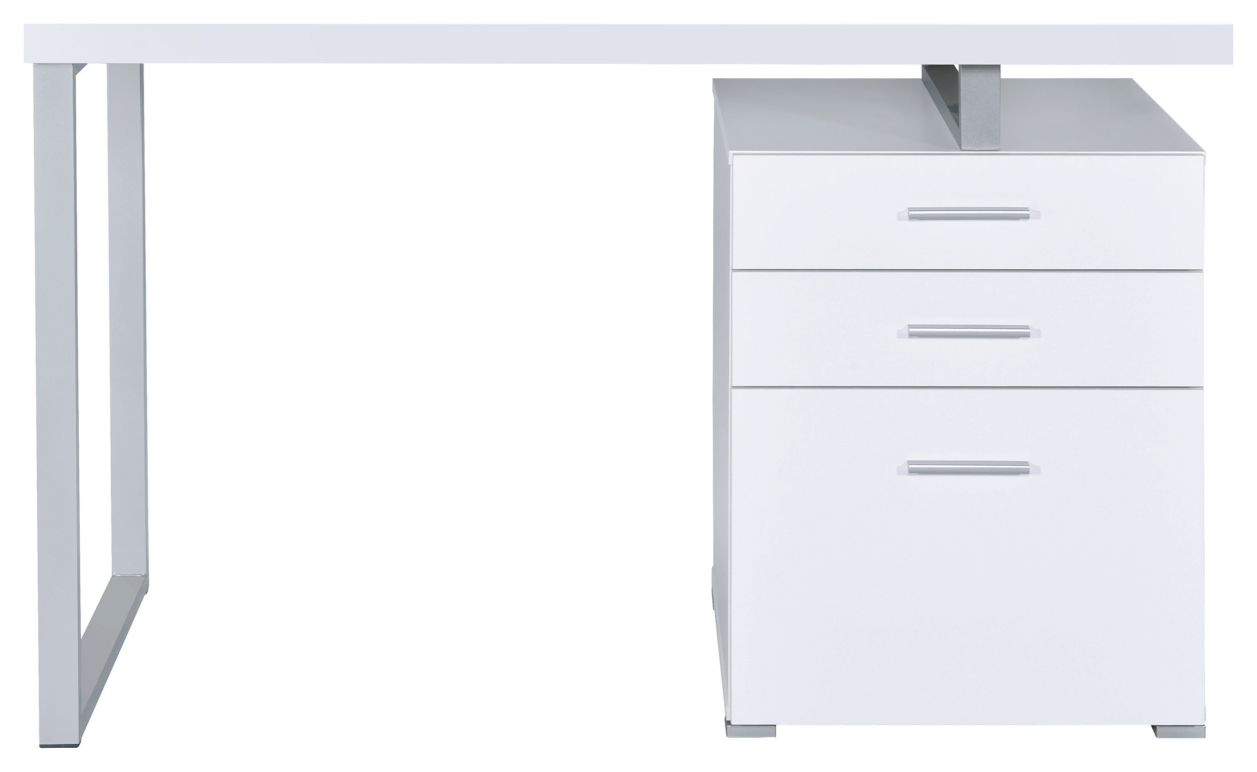 Brennan 3-drawer Office Desk White - Contemporary - Desks And Hutches ...