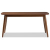 Flora Mid-Century Modern Oak Medium Brown Finishing Wood Dining Table ...