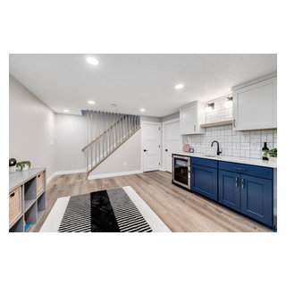 Finished Basement in St. Paul - Midcentury - Basement - Other - by ...