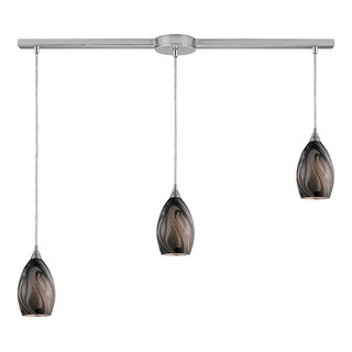 Formations 3-Light Linear Pendant, Ashflow - Contemporary - Pendant ...
