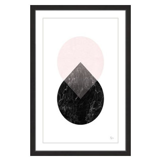 "Pink Tears" Framed Painting Print, 30"x45" - Contemporary - Prints And ...