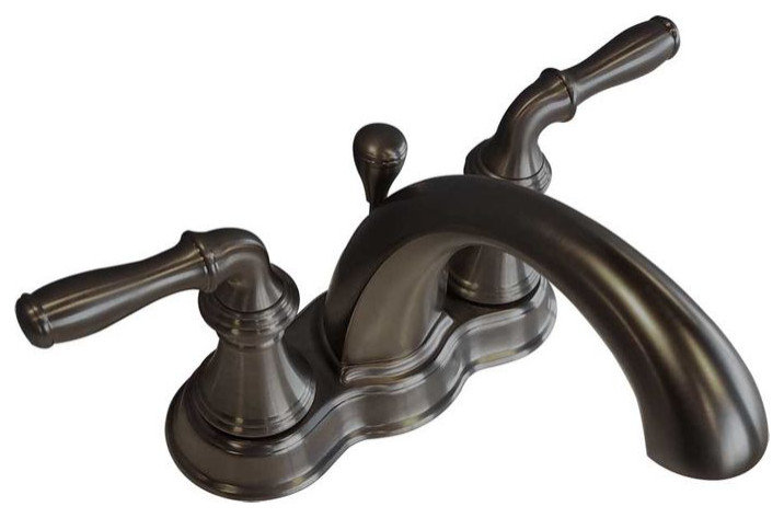 Kohler Devonshire Two-Handle Oil-Rubbed Bronze Centerset Bathroom Faucet, 1.2 - Traditional ...