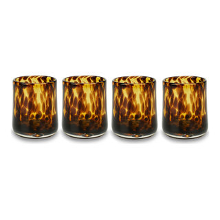 Tortoise Rocks Old Fashioned Glass, Set of 4 - Contemporary - Everyday ...