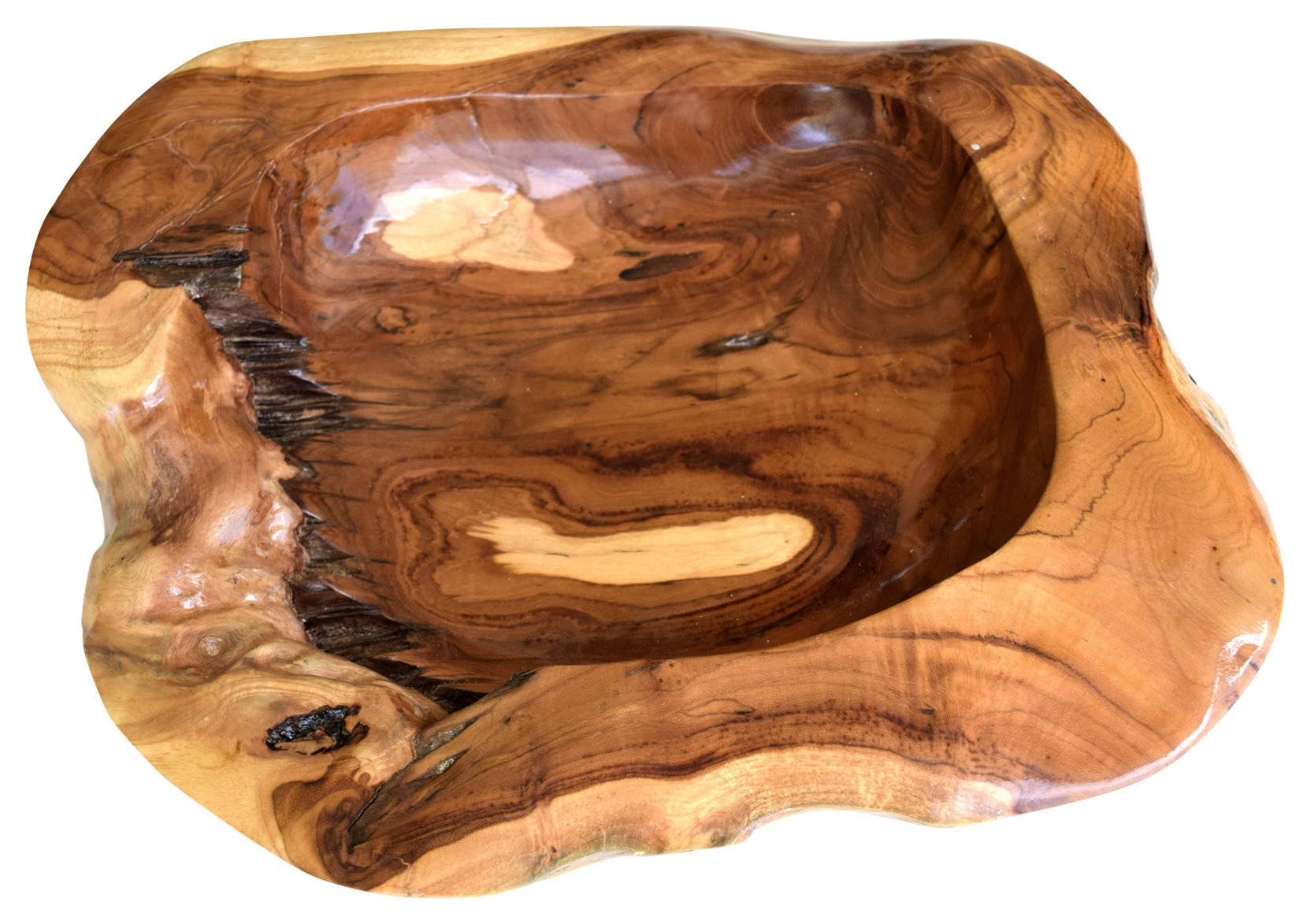 Large Rough Hewn Teak Root Bowls - Rustic - Decorative Bowls - by ...