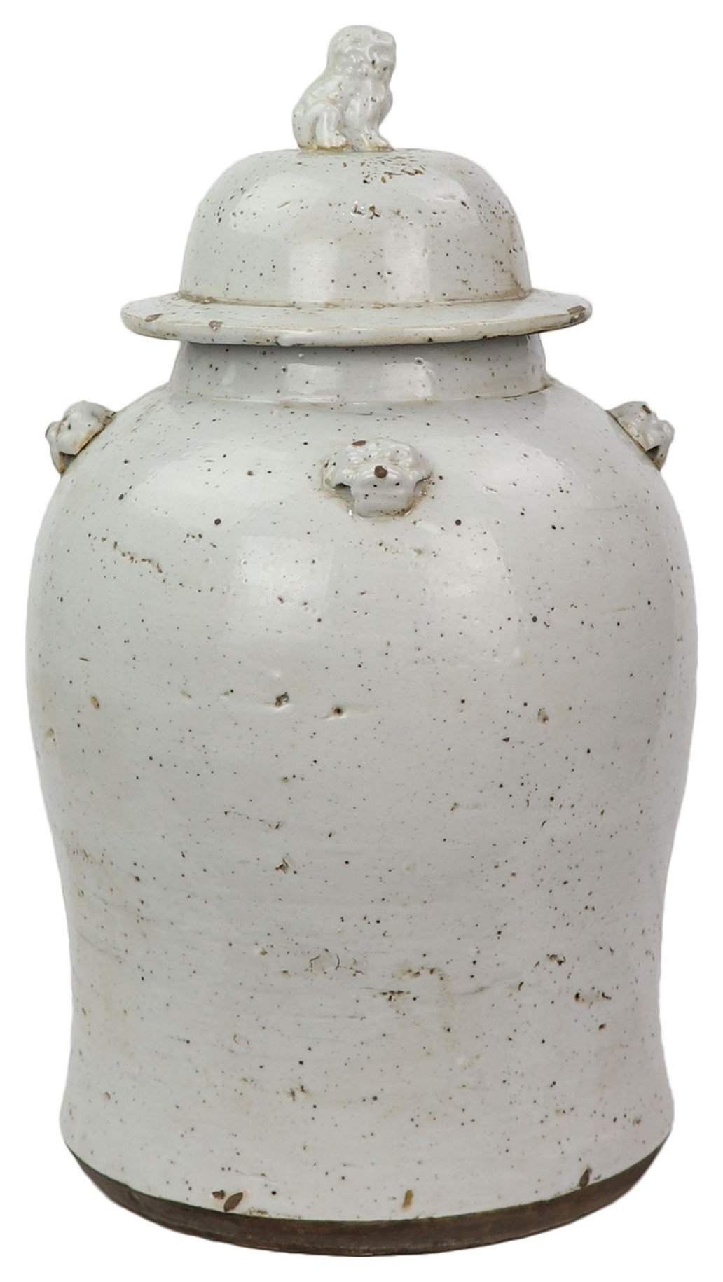 Vintage White Temple Jar, Large - Asian - Decorative Jars And Urns - by ...