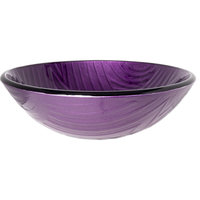 Viola Hand Painted Purple Glass Bathroom Vessel Sink - Contemporary ...