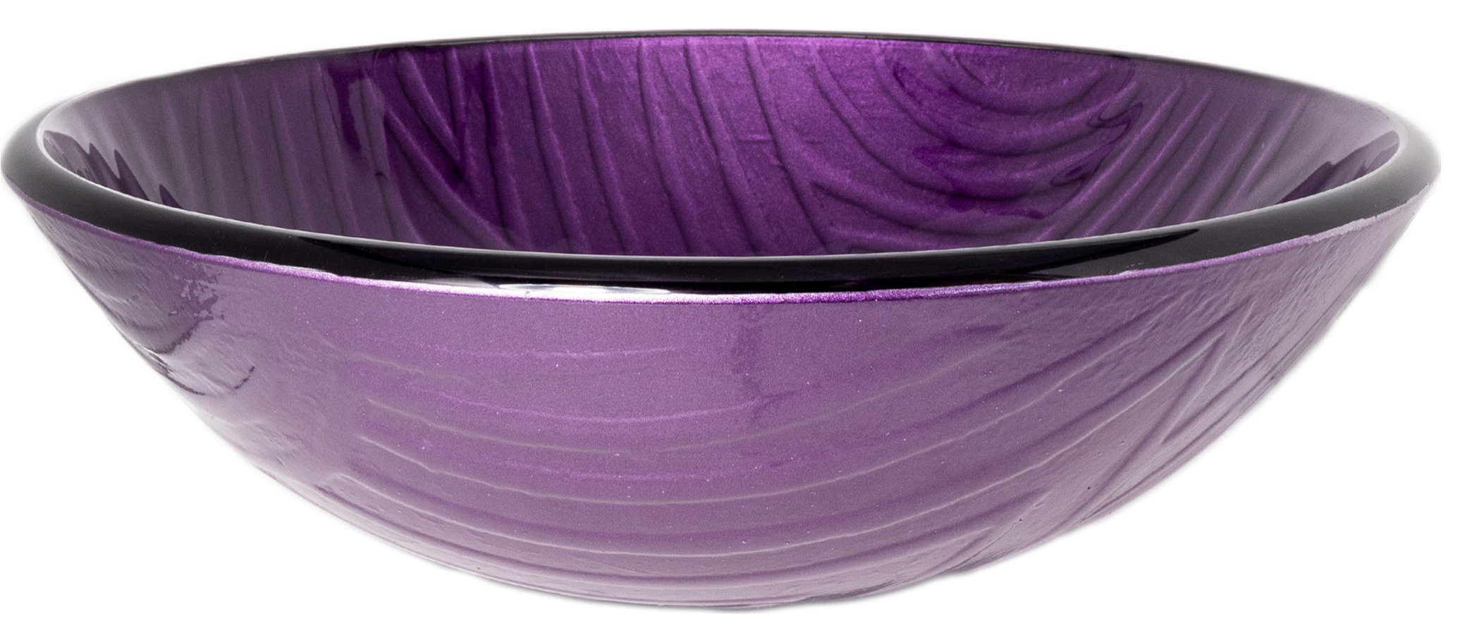 Viola Hand Painted Purple Glass Bathroom Vessel Sink - Contemporary ...