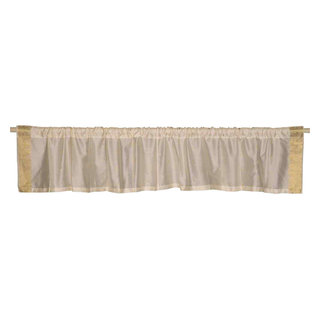 Cream - Rod Pocket Top It Off handmade Sari Valance - Pair, 60 X 15 ...
