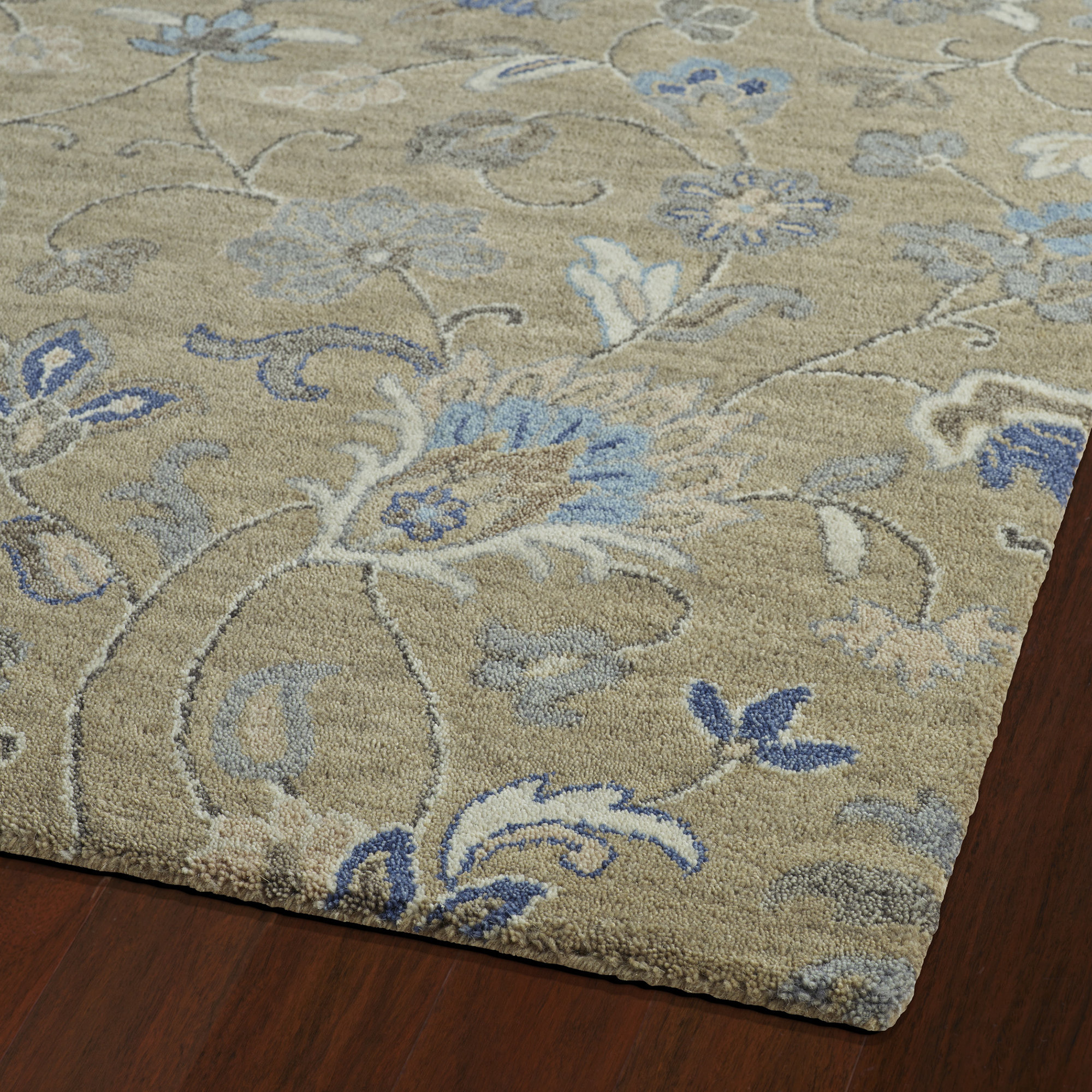 Kaleen Helena Collection Lt Brown Denim Area Rug 10'x14' - Traditional ...